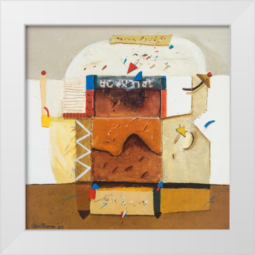 den Boon, Theo 26x26 White Modern Wood Framed Museum Art Print Titled ...