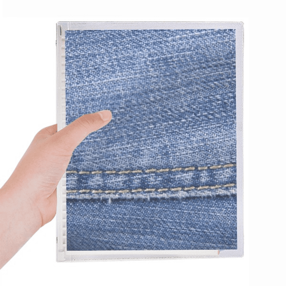 denim jean cowboy lining textile notebook loose diary refillable ...