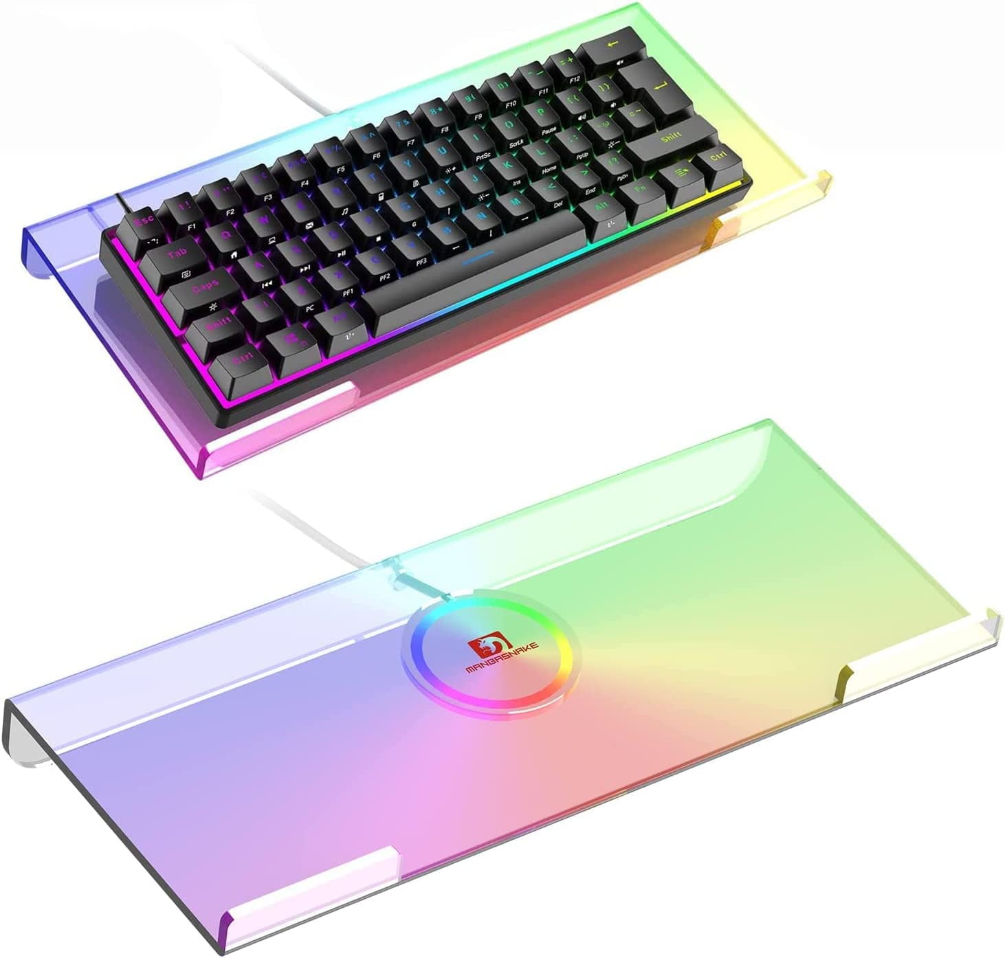 design]】the acrylic keyboard stand is 17″ wide x 1.2″ high x 5.5″D ...