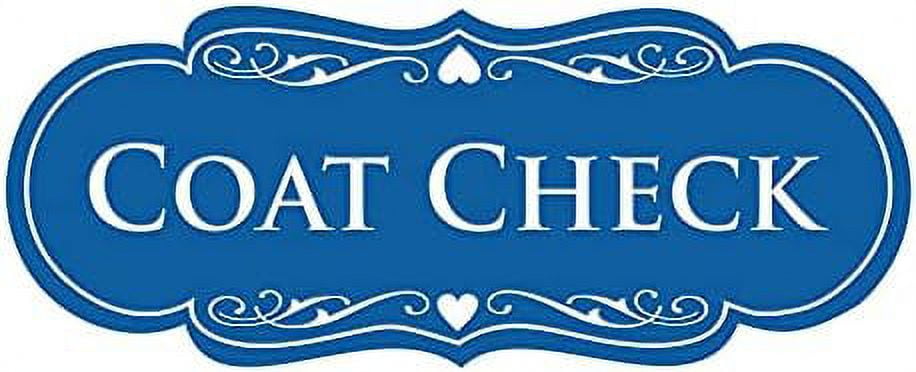 designer coat check sign (blue) - small - Walmart.com