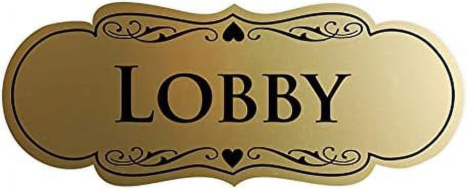 designer lobby sign (brushed gold) - small - Walmart.com