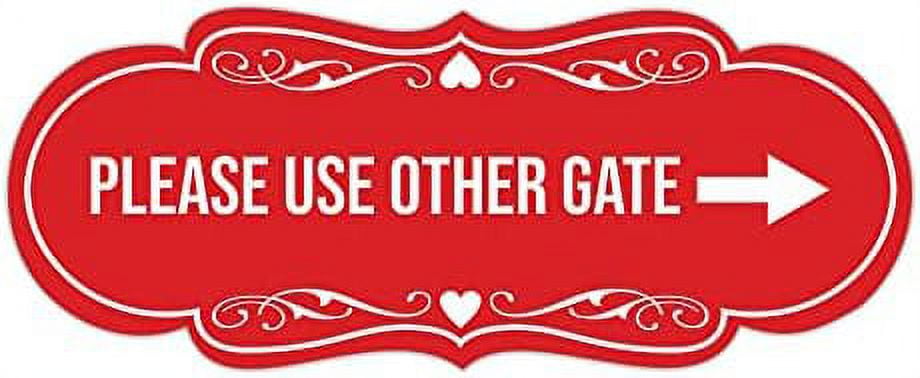 designer please use other gate sign (red) - medium - Walmart.com