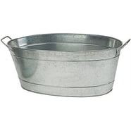 Large Oval Galvanized Steel Tub - Galvanized Steel - Walmart.com