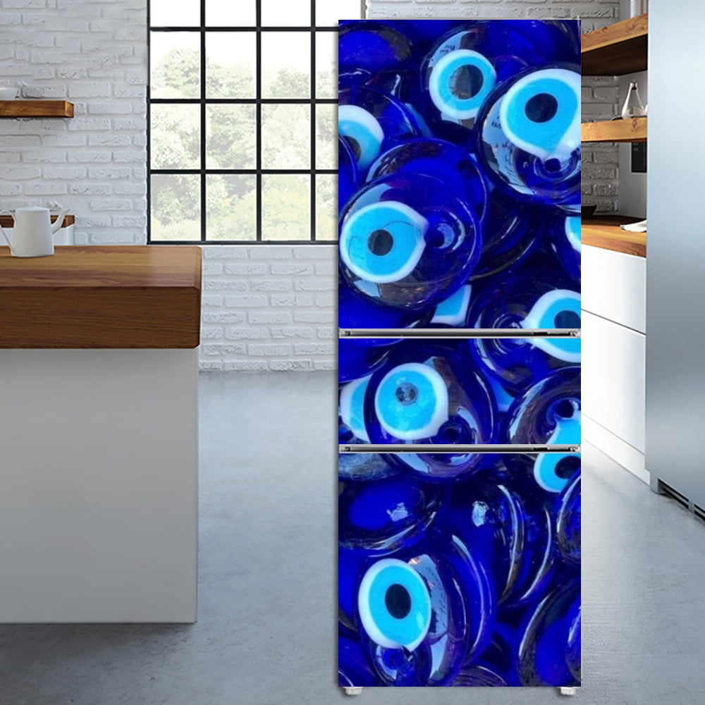 devil eye pattern self-adhesive refrigerator sticker decorative pattern ...