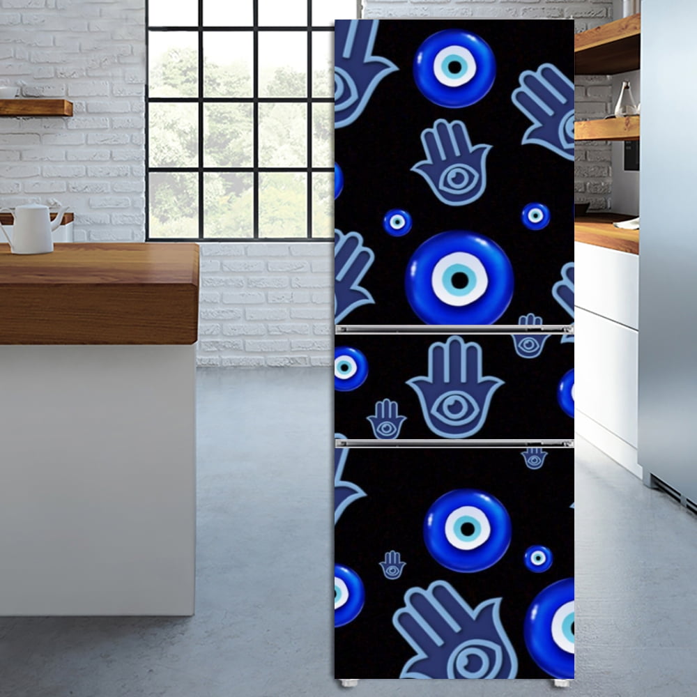 devil eye pattern self-adhesive refrigerator sticker decorative pattern ...