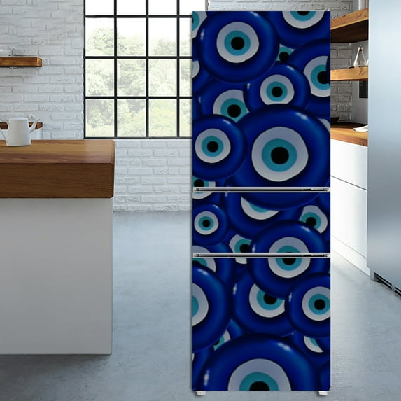 devil eye pattern self-adhesive refrigerator sticker decorative pattern ...