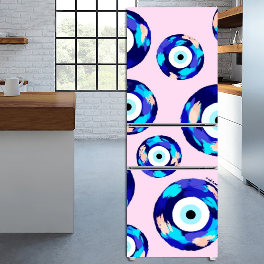 devil eye pattern self-adhesive refrigerator sticker decorative pattern ...