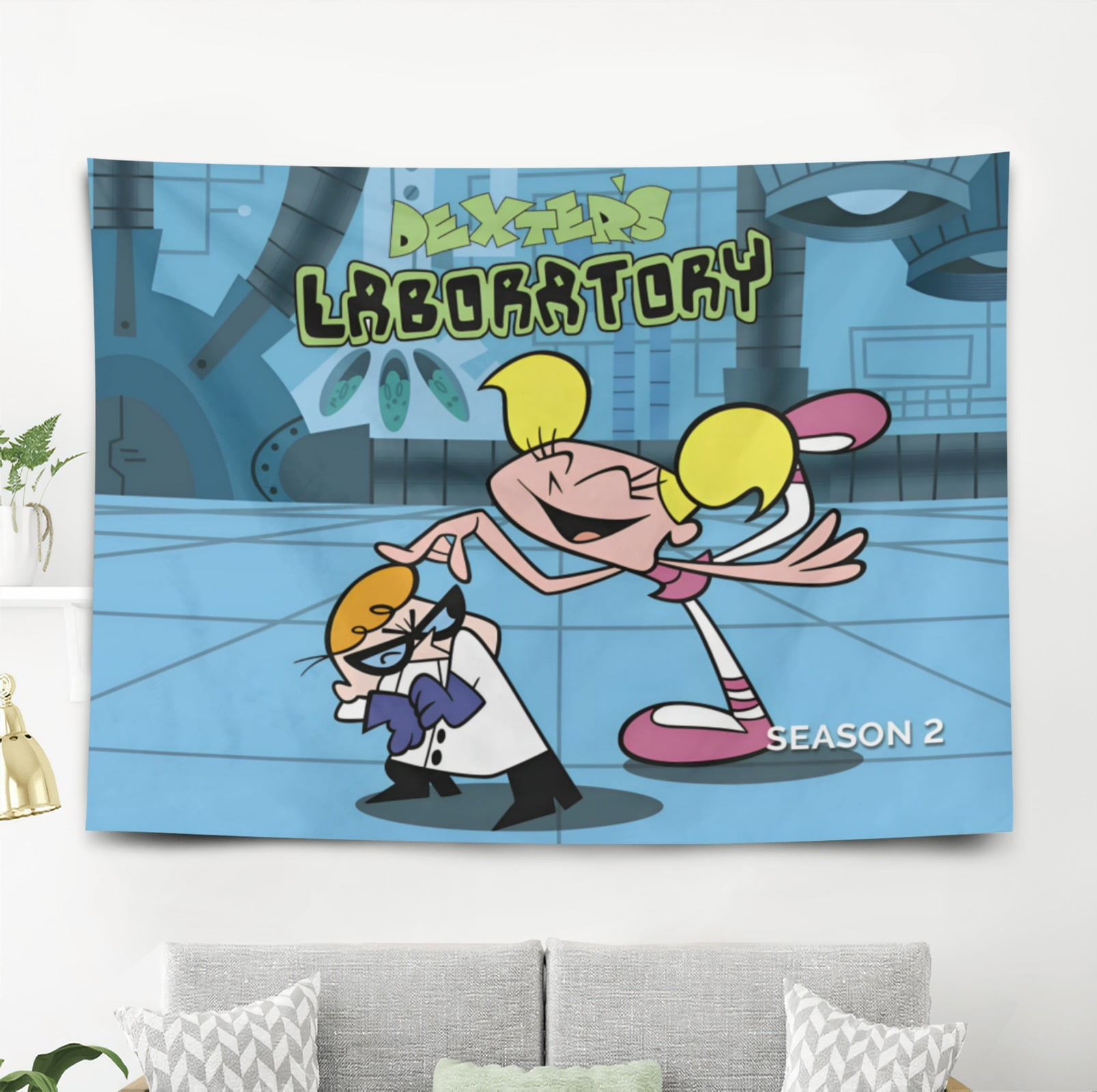 dexter's laboratory Tapestry Gift Wall Hanging Backdrop for Room ...