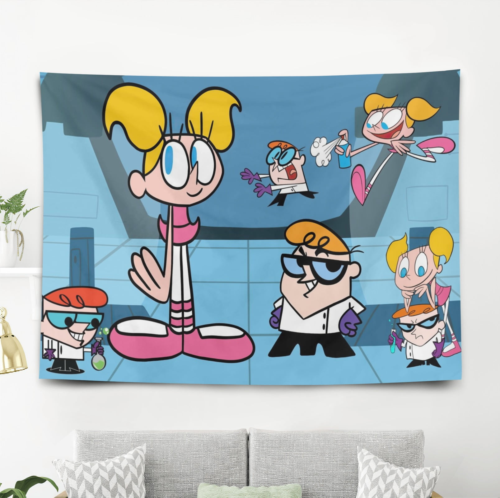dexters laboratory Tapestry Gift Wall Hanging Backdrop for Room Bedroom ...