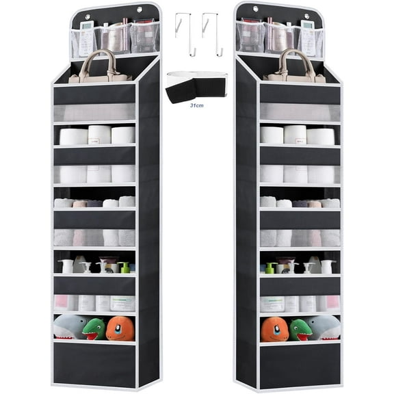 5-Shelf Over the Door Organizer Large Capacity Hanging Door Organizer ...