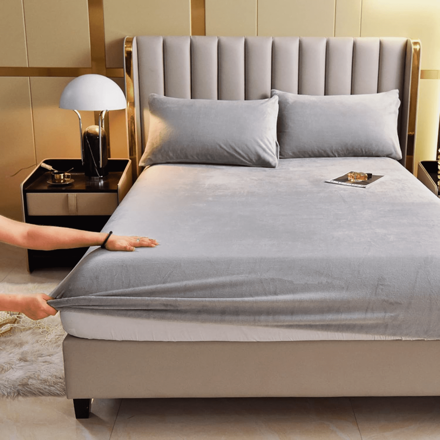 dfgtyhu Leopard Fitted Sheet Full Size Velvet Fitted Sheet Mattress ...