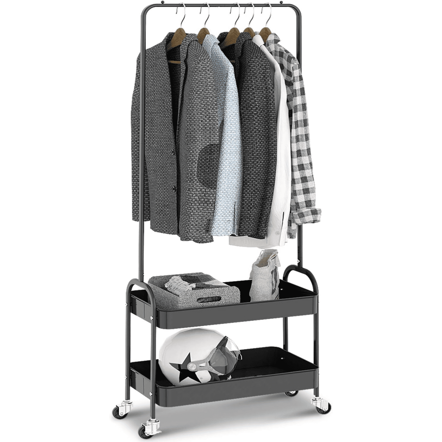 dfhsg Clothing Rack Small Clothes Racks for Hanging Clothes Garment ...