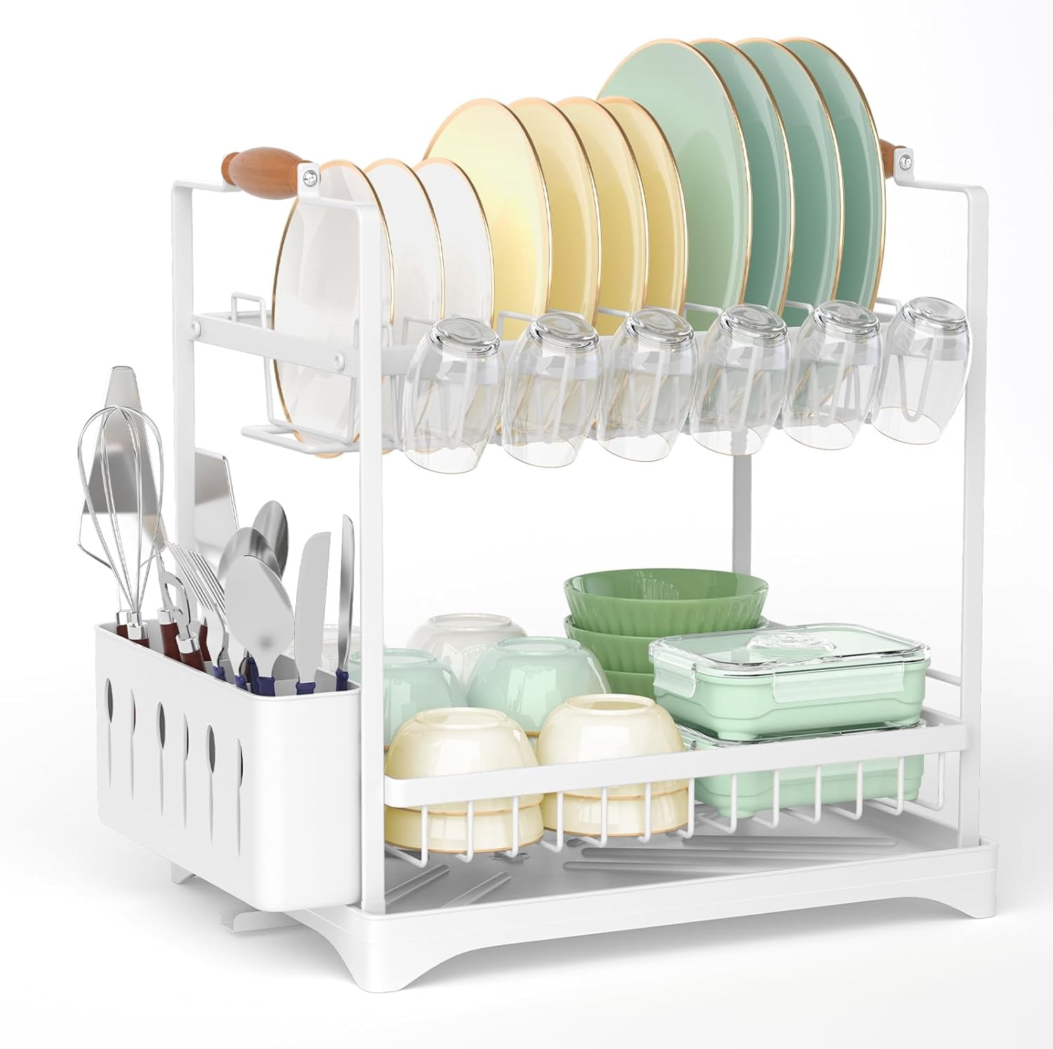 dfsfru Extendable Dish Drying Rack Small Dish Rack Compact Dish Drainer ...