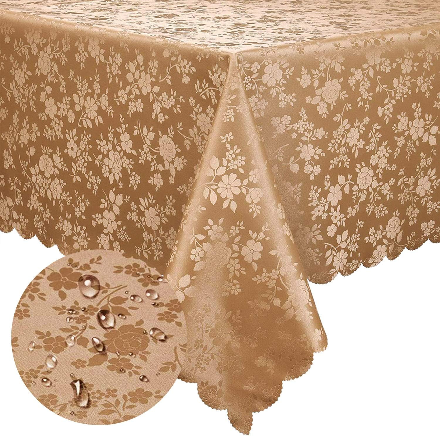 dfsfru Rectangle Table Cloth Waterproof Heavy Duty Vinyl Tablecloths ...