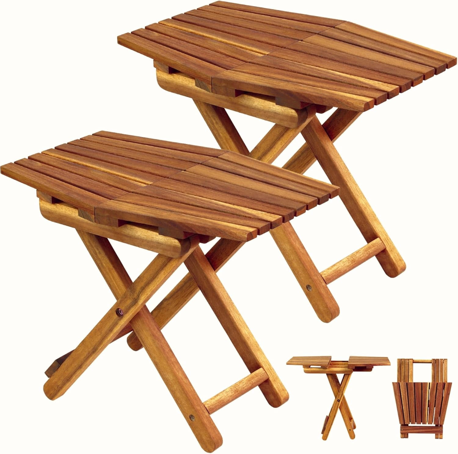 dfsfru Small Patio Table Outdoor Folding Side Table Small Side Table ...