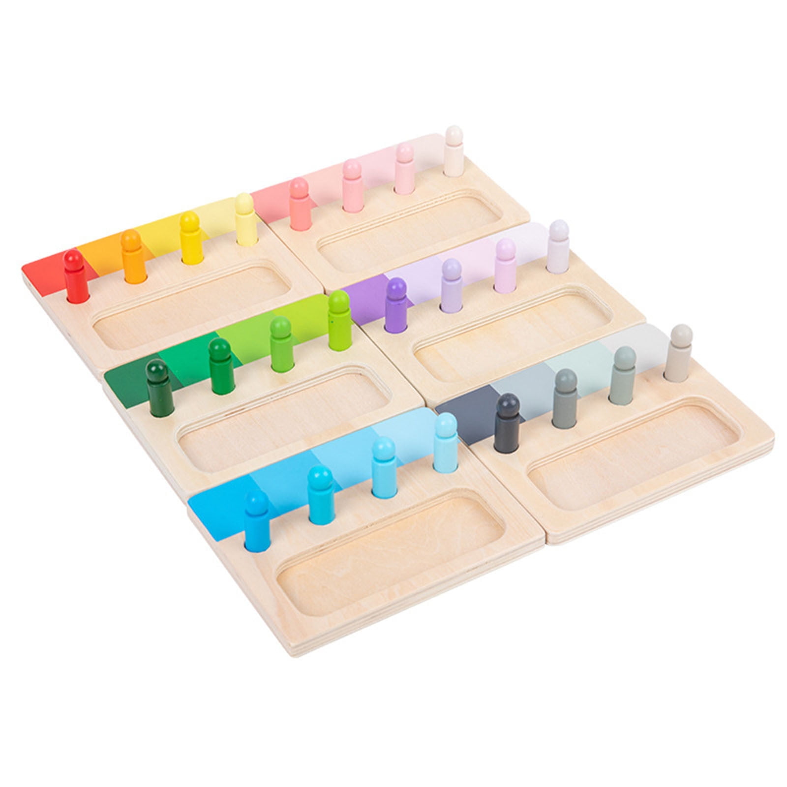 dfutuy Color Sensory Wood Insert Board to Color Board Manual Brain ...