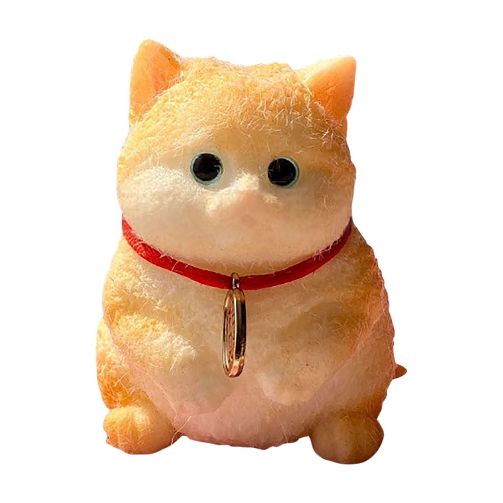 dfutuy Cute Simulation Cat Squishy Toys Stress Relief Squeeze Sensory ...