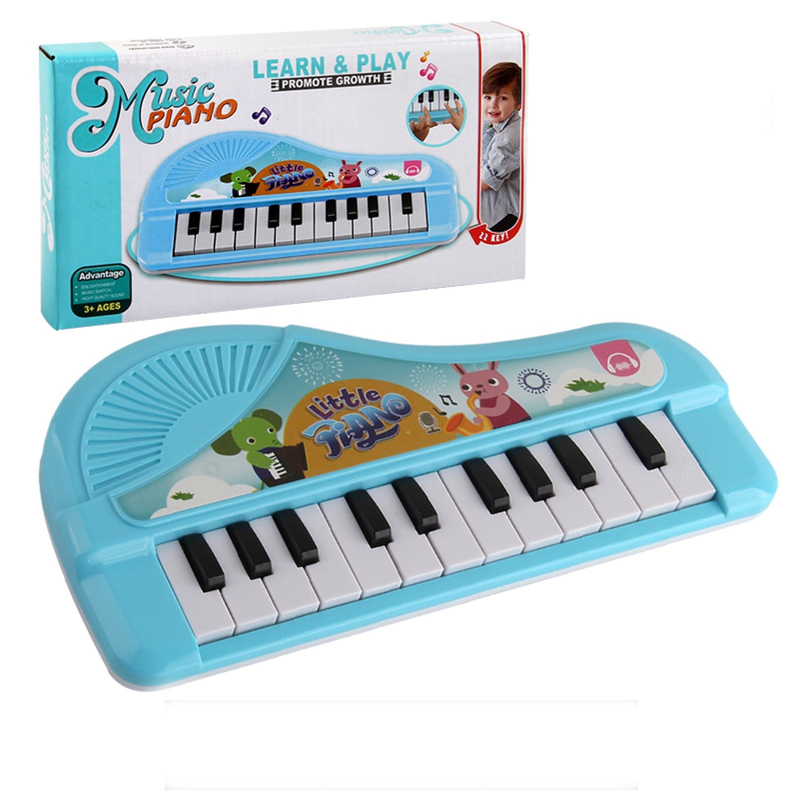 dfutuy Kids Piano Keyboard, Baby Mini Piano Toy with 22 Keys,Musical ...