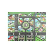Kids Rug/ Play Mat With City Traffic Roads For Cars & Train Game Toy ...