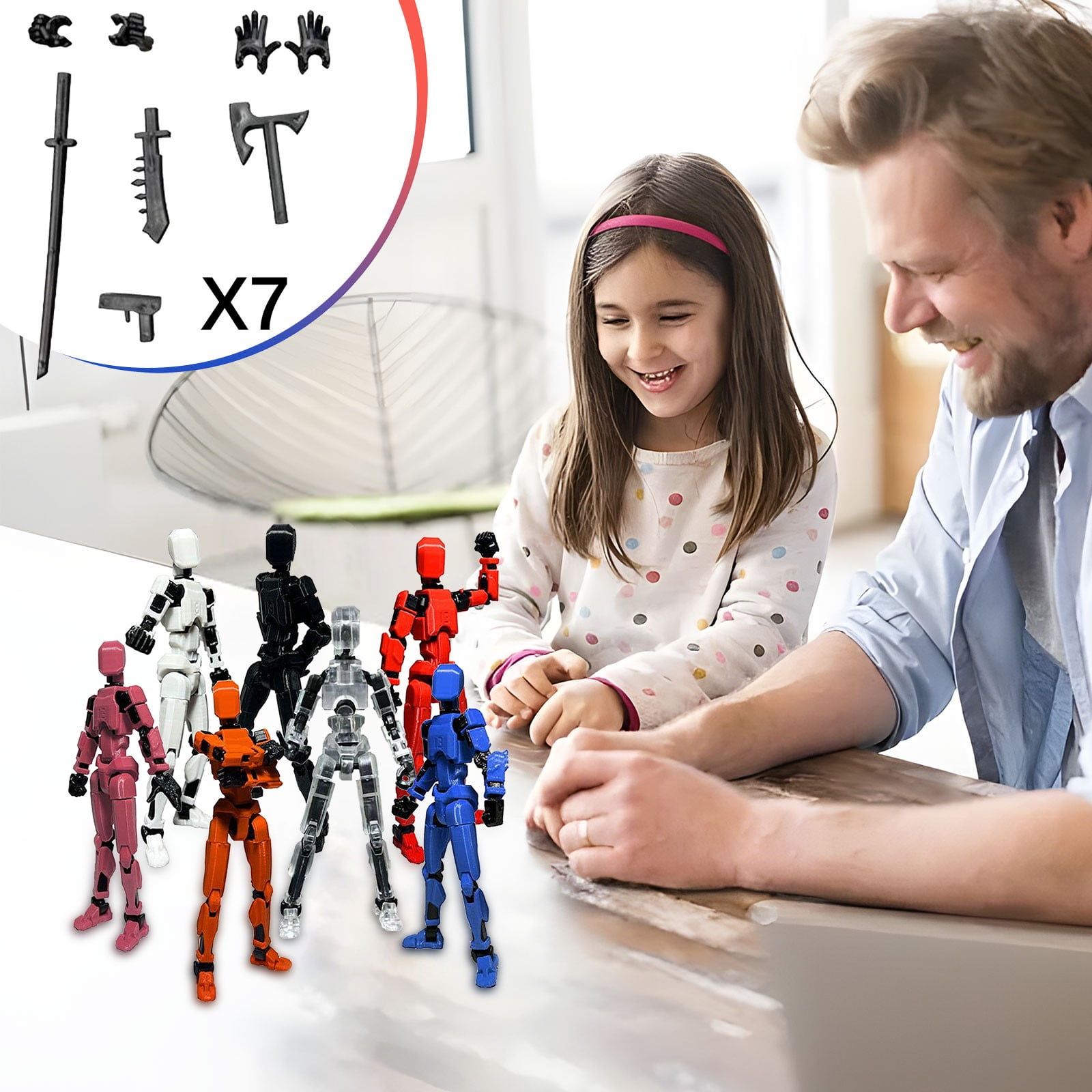 dfutuy Multi-pc Assembled T13 Action Figure and Accessories, Dummy T13 ...