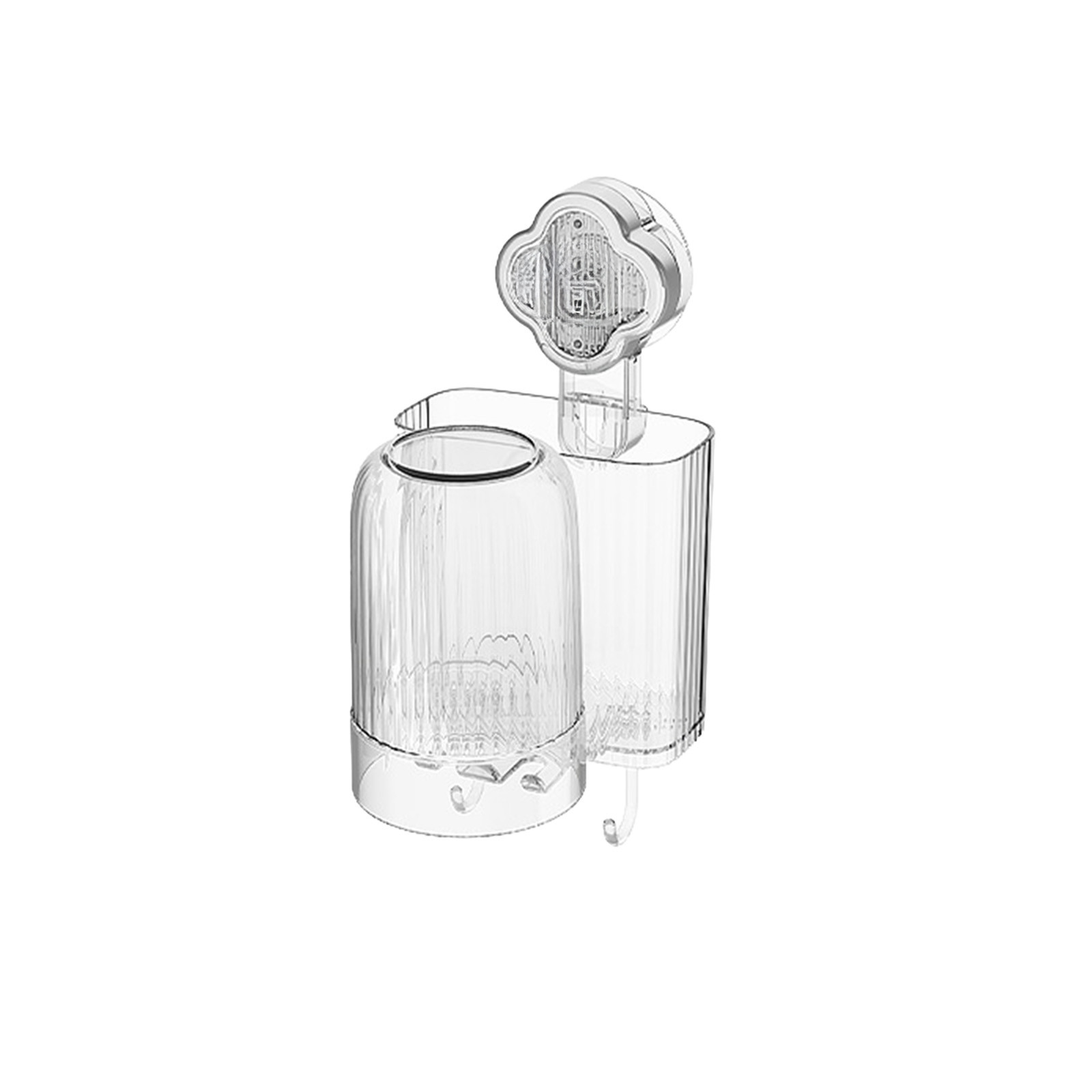 dfutuy Suction Cup Toothbrush Rack Punch Frees Mouthwash Cup Toothbrush ...