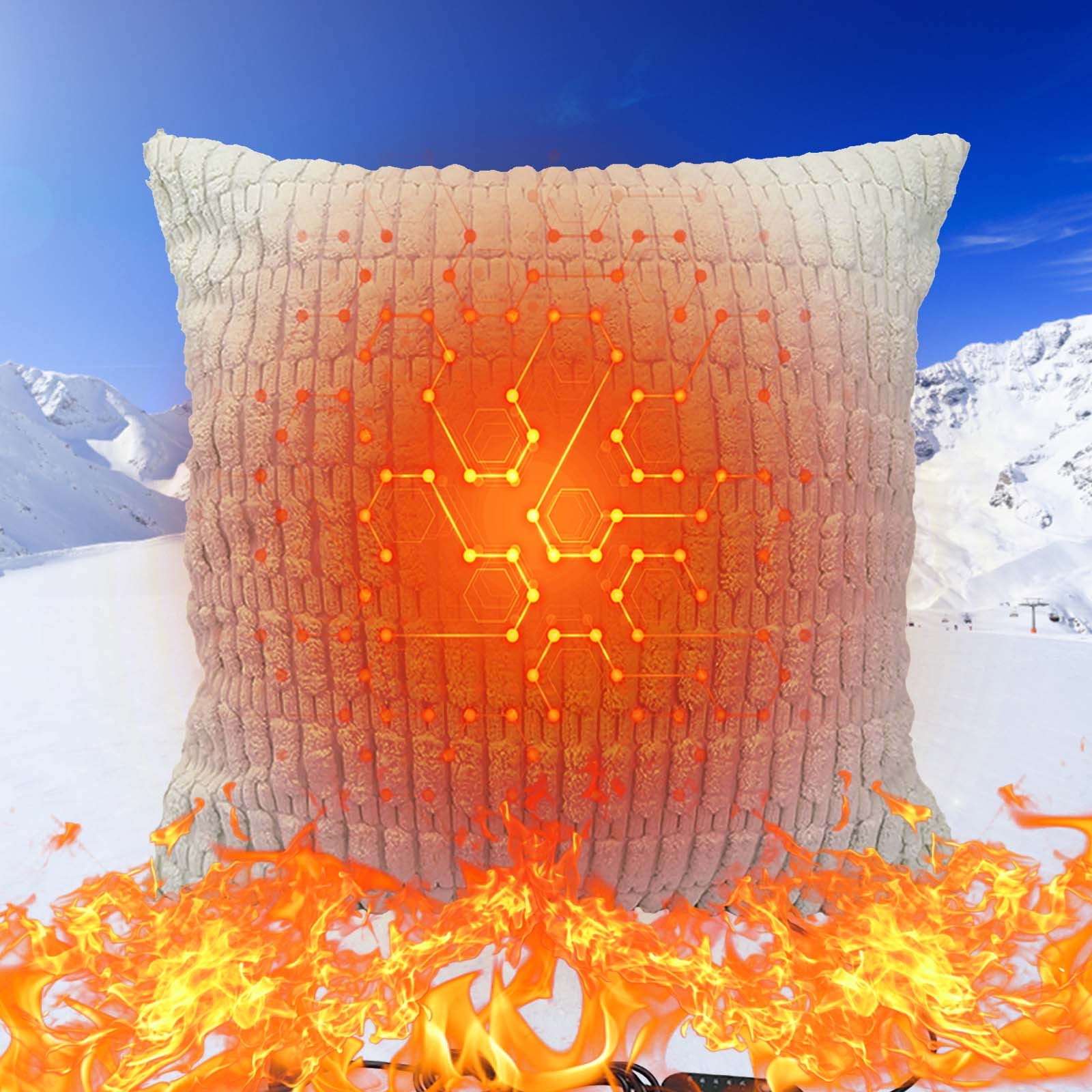 dfutuy USB Electrics Pillow Cushion Cover 5 Gear Controlled Temperature ...