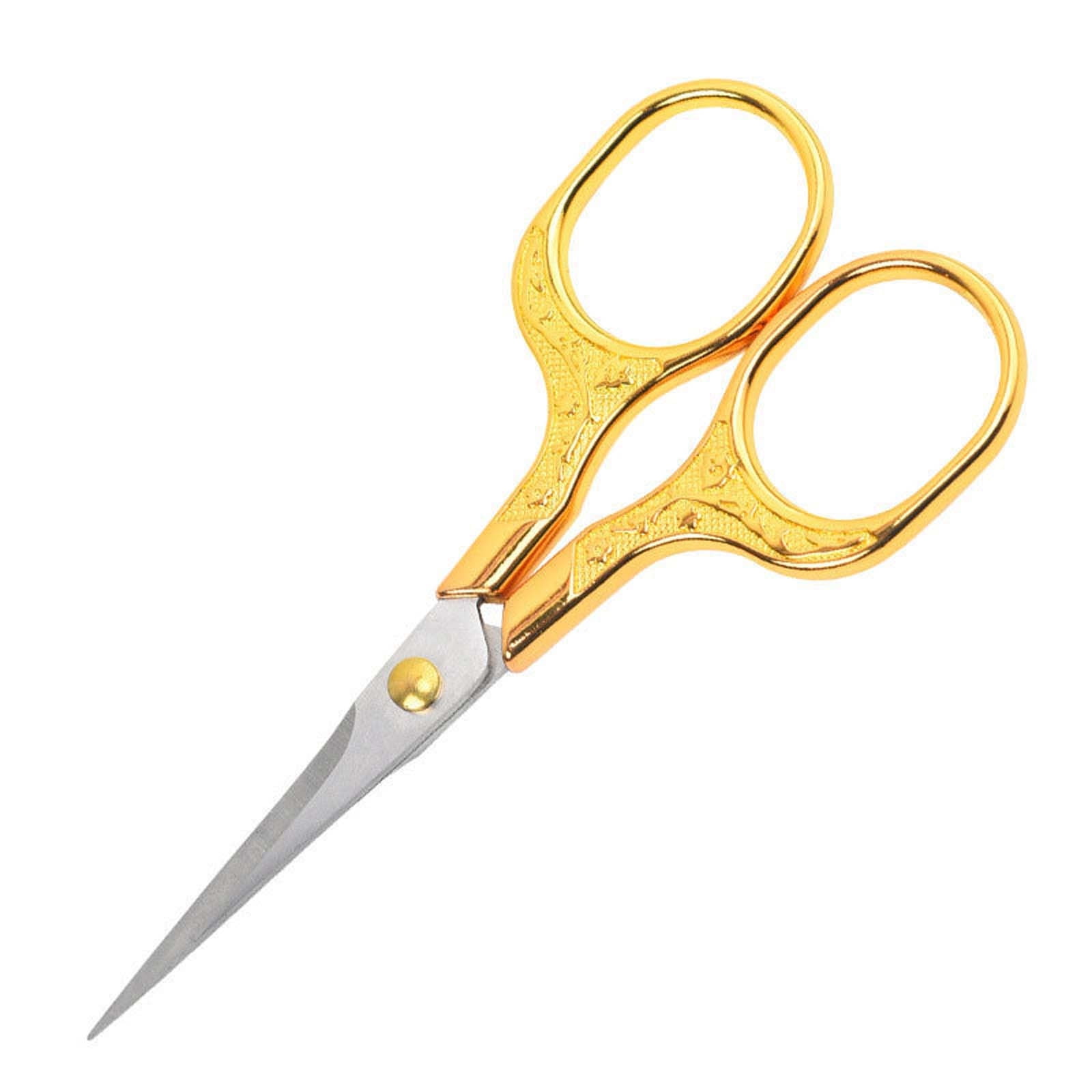 dfutuy Vintage Stainless Steel Electroplated Scissors Retro Carved ...