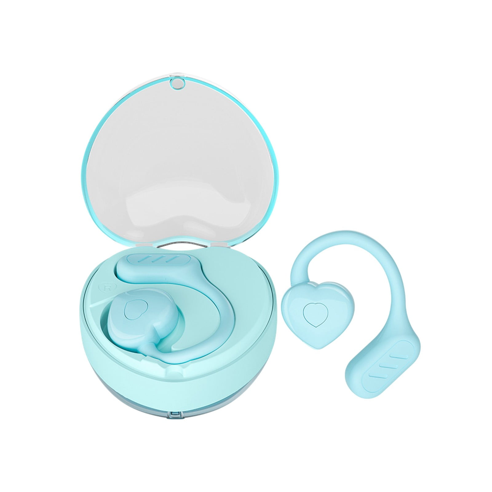 dfutuy Wireless Headset Bluetooth Love Heart Bluetooth Headset Heart ...