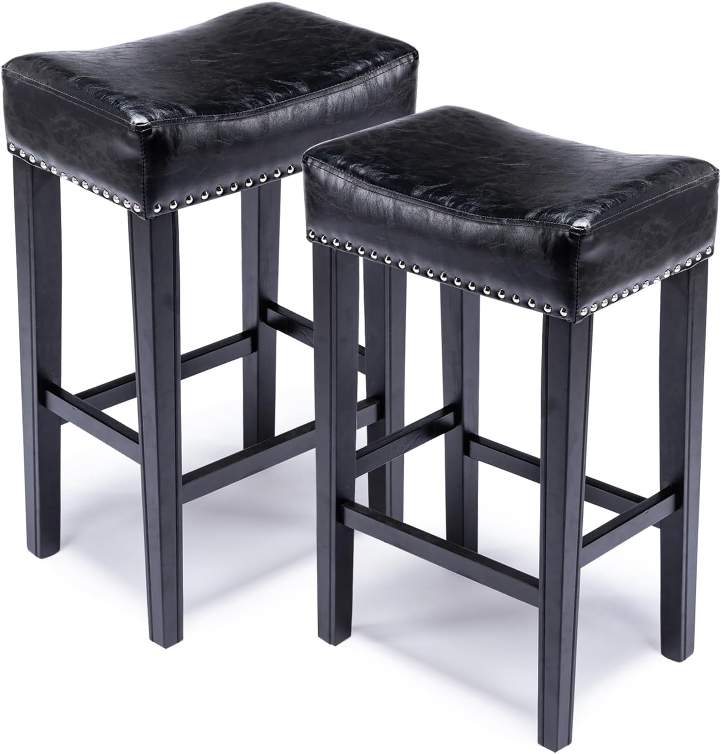 dgydbguuh Bar Stools Counter Height Bar Stools with Soft Cushion 26" PU ...