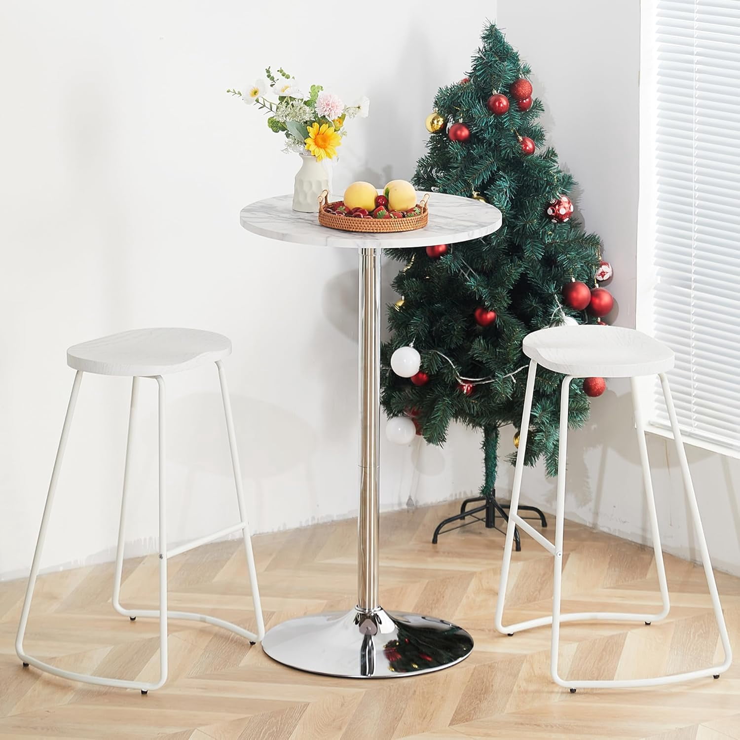 dgydbguuh Bar Stools Saddle Seat Bar Stools with Metal Legs Rustic ...