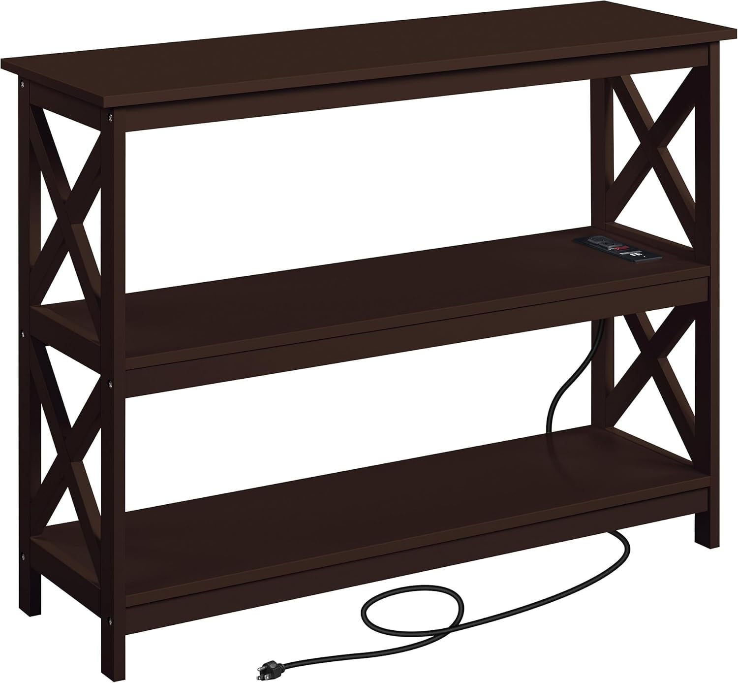 dgydbguuh Console Table Narrow Long Sofa Table 3 Tiers Wood Entryway ...