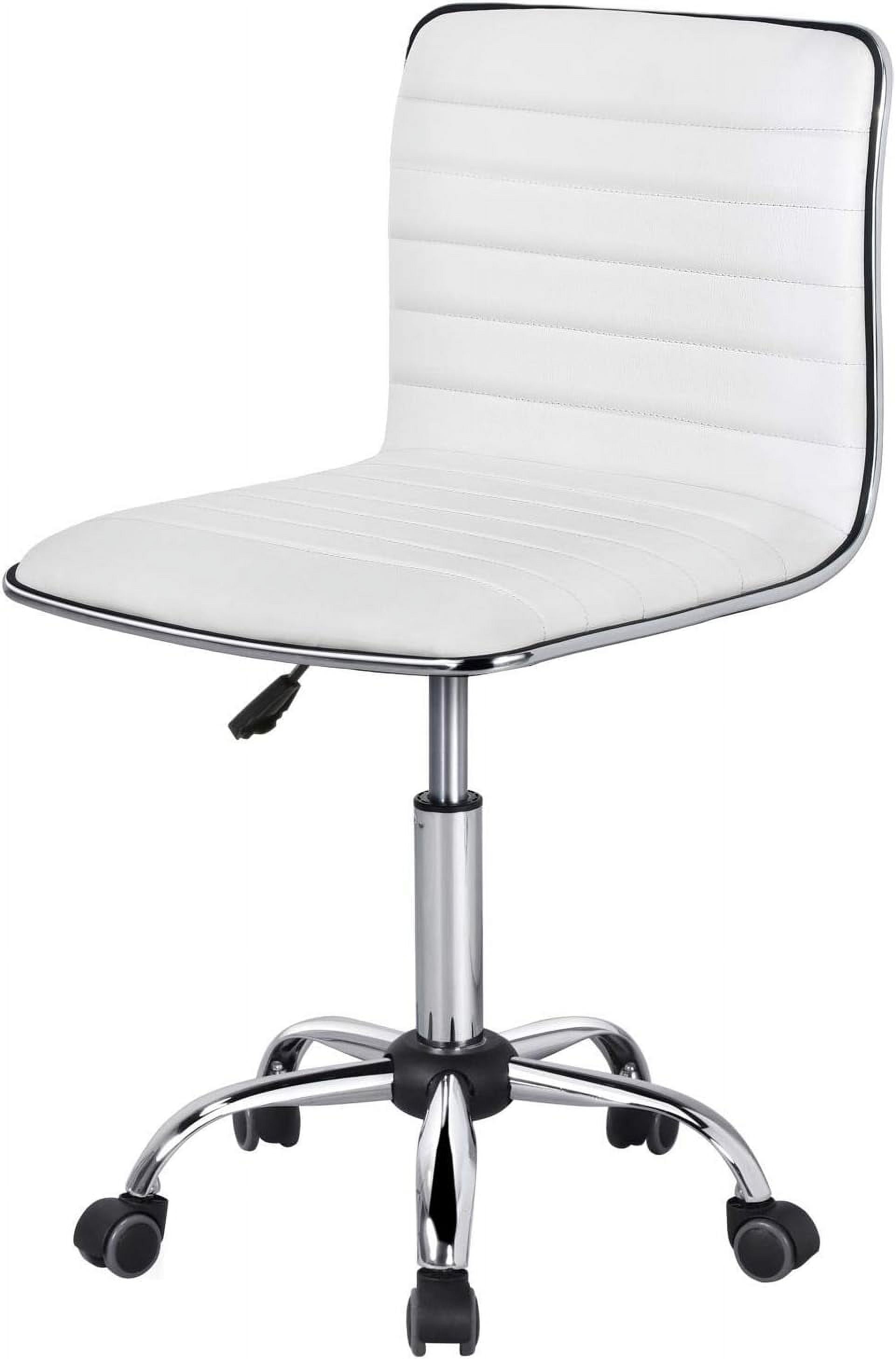dgydbguuh Mid Back Task Chair Low Back Leather Swivel Office/Computer ...