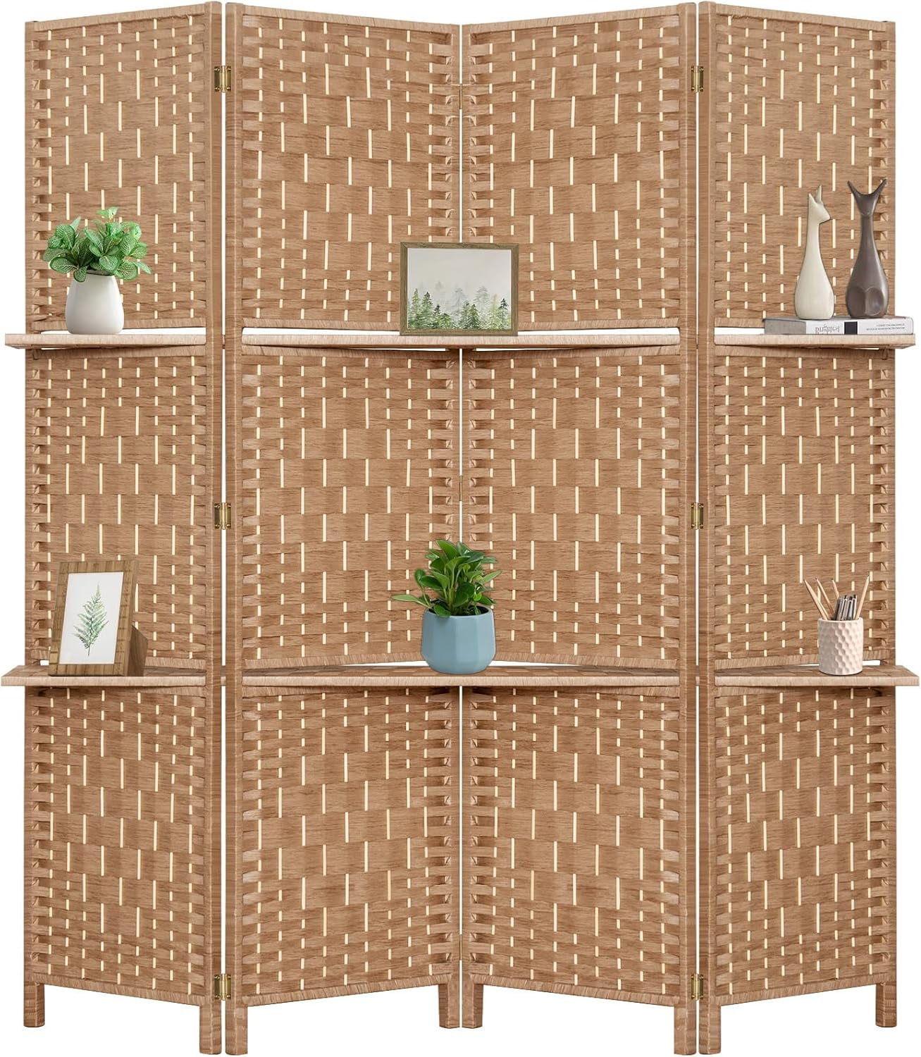 dgydbguuh Room Divider with Shelves Room Dividers and Folding Privacy ...