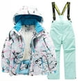 dgysar Boys Girls Ski Suit, 2-Piece Waterproof Snowsuit with Insulated ...