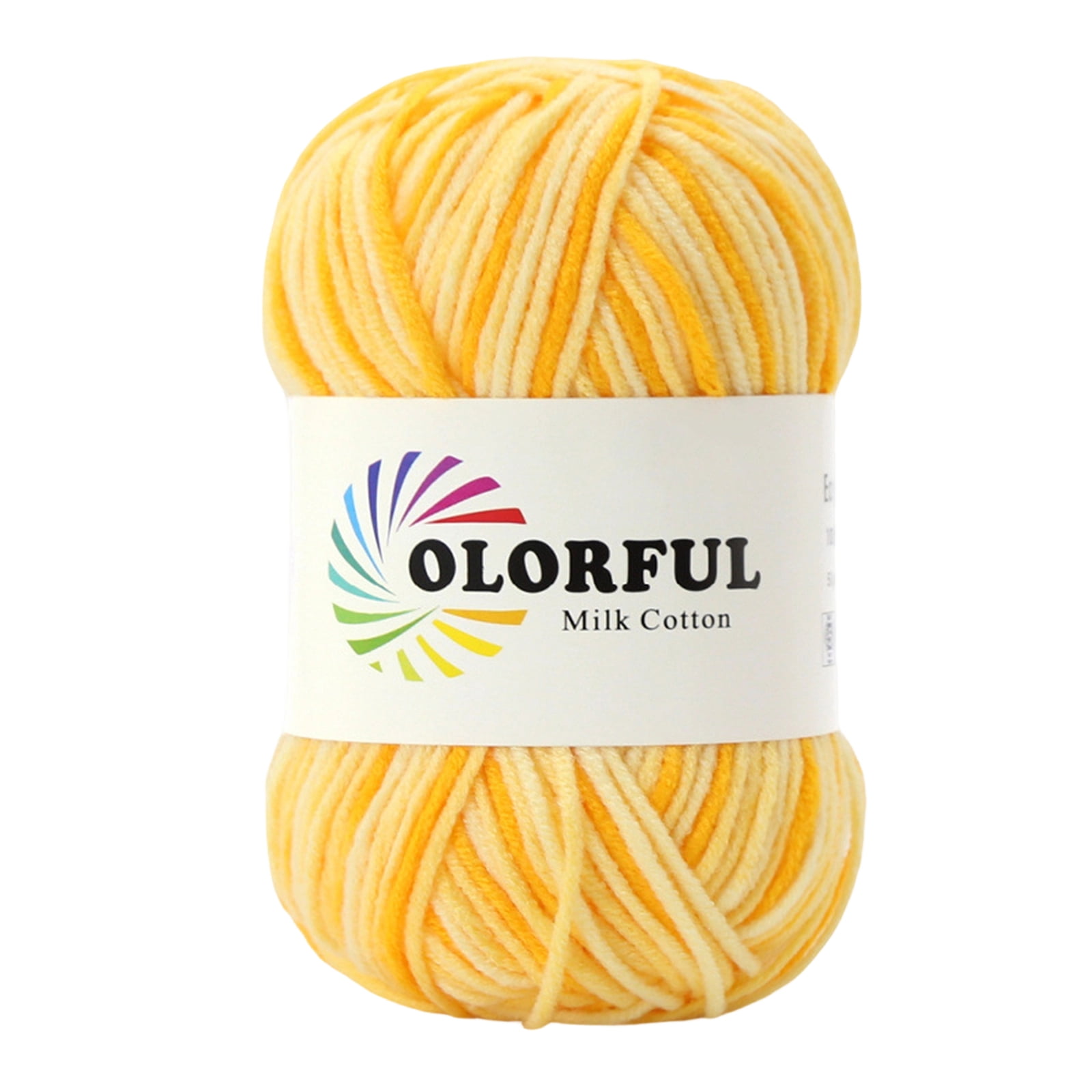 dgysar Colorful Hand Knitting Yarn, 50g Soft Milk Cotton Yarn for ...