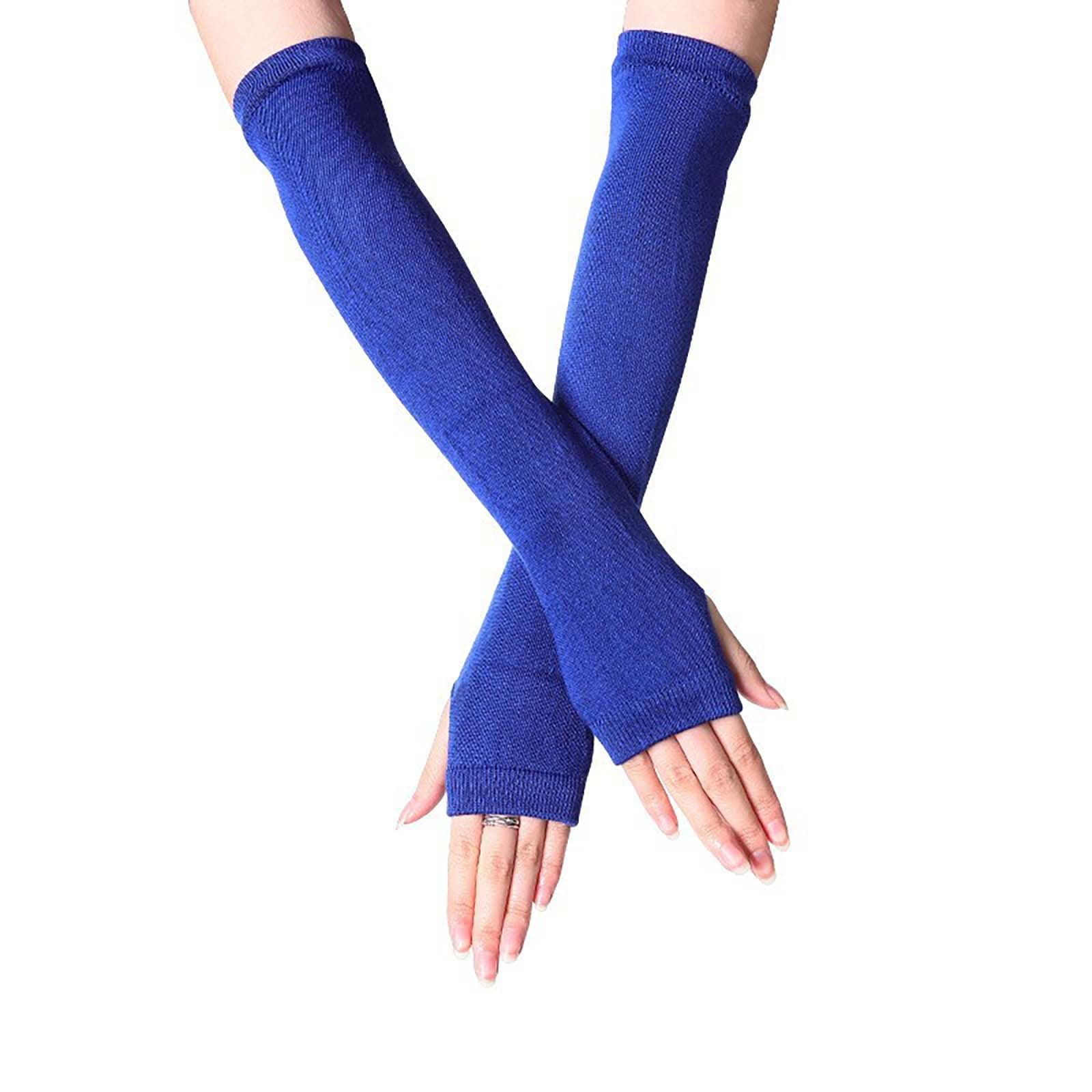 dgysar Fingerless Glove Sleeves for Women, Extra Long Knit Design ...