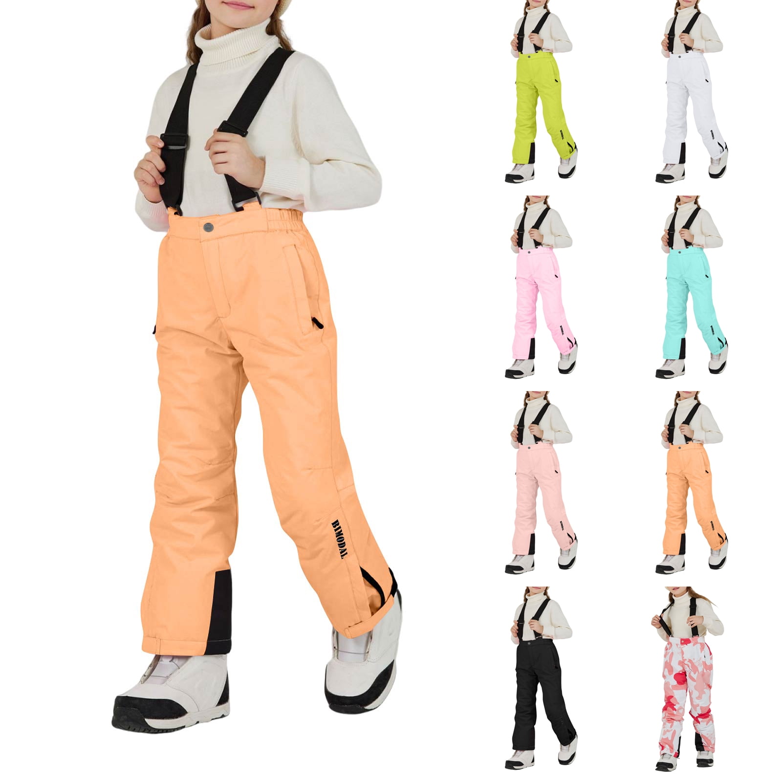 dgysar Girls Boys Girls Unisex Insulated Snow Ski Pants Winter Water ...