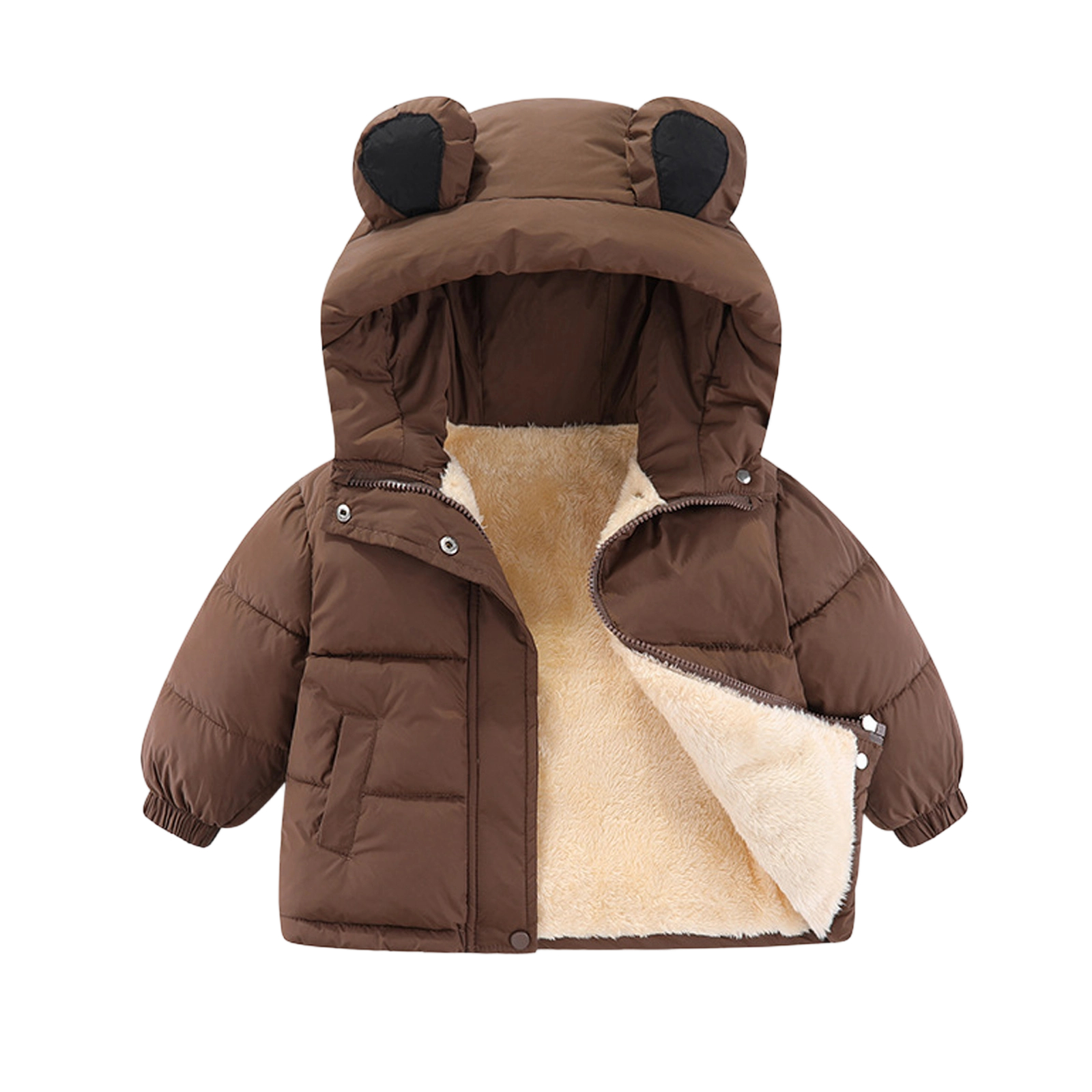 dgysar Girls &Boys Puffer Jacket with Cat Ears and Bear Ears, Solid ...