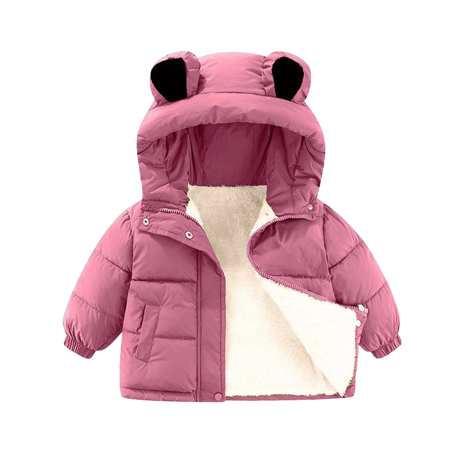 dgysar Girls &Boys Puffer Jacket with Cat Ears and Bear Ears, Solid ...