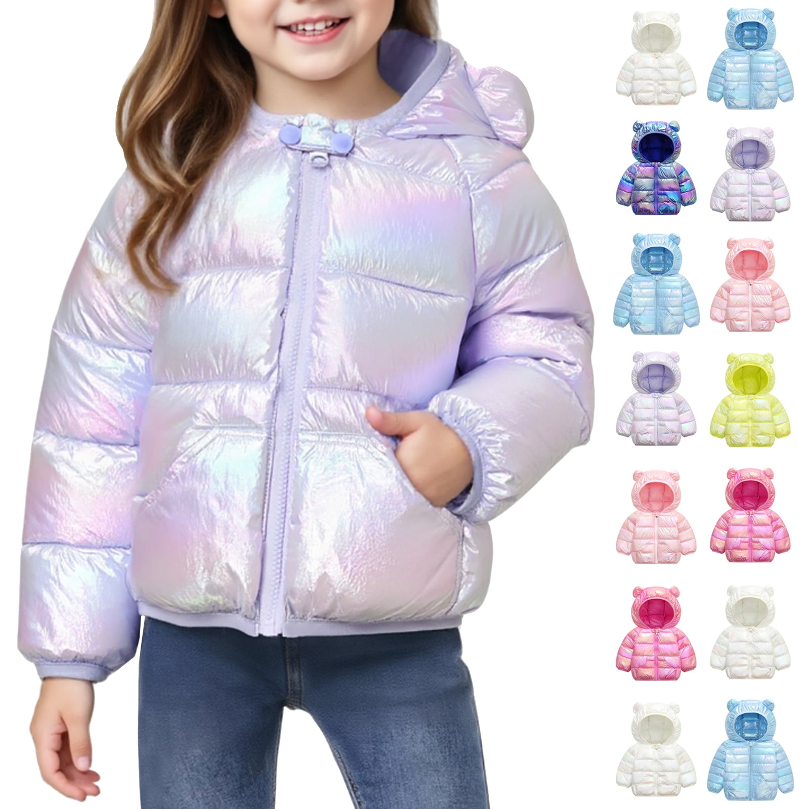 dgysar Girls Bright Quilted Coat, Easy Movement Design, Keeps Kids Warm ...