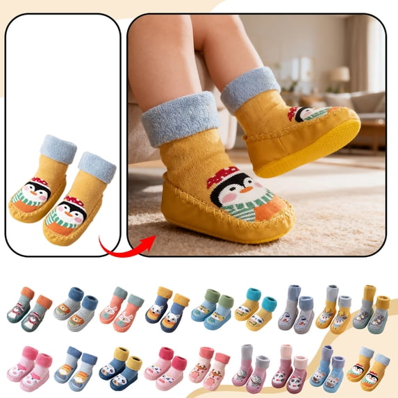dgysar Girls Non-slip Floor Socks Class A Thickened Mid-calf Cotton ...