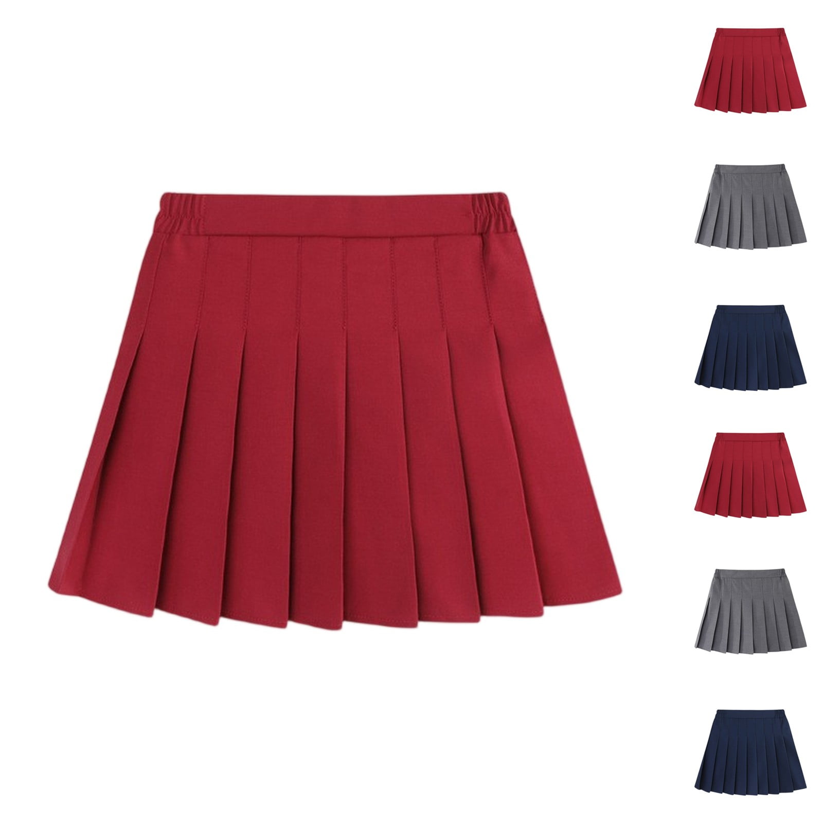 dgysar Girls Pleated School Skirt,Solid Color A-Line Skirt, Perfect for ...