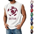 dgysar Men's Qatar Football Printed Vest Sleeveless Soccer Fan Tank Top ...