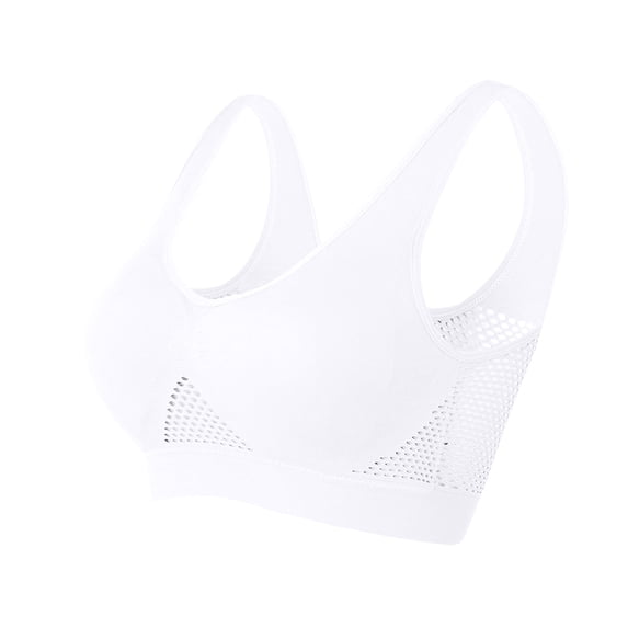 dgysar Mesh Panel Sports Bra, Ventilated Wirefree Design for Hot Yoga ...