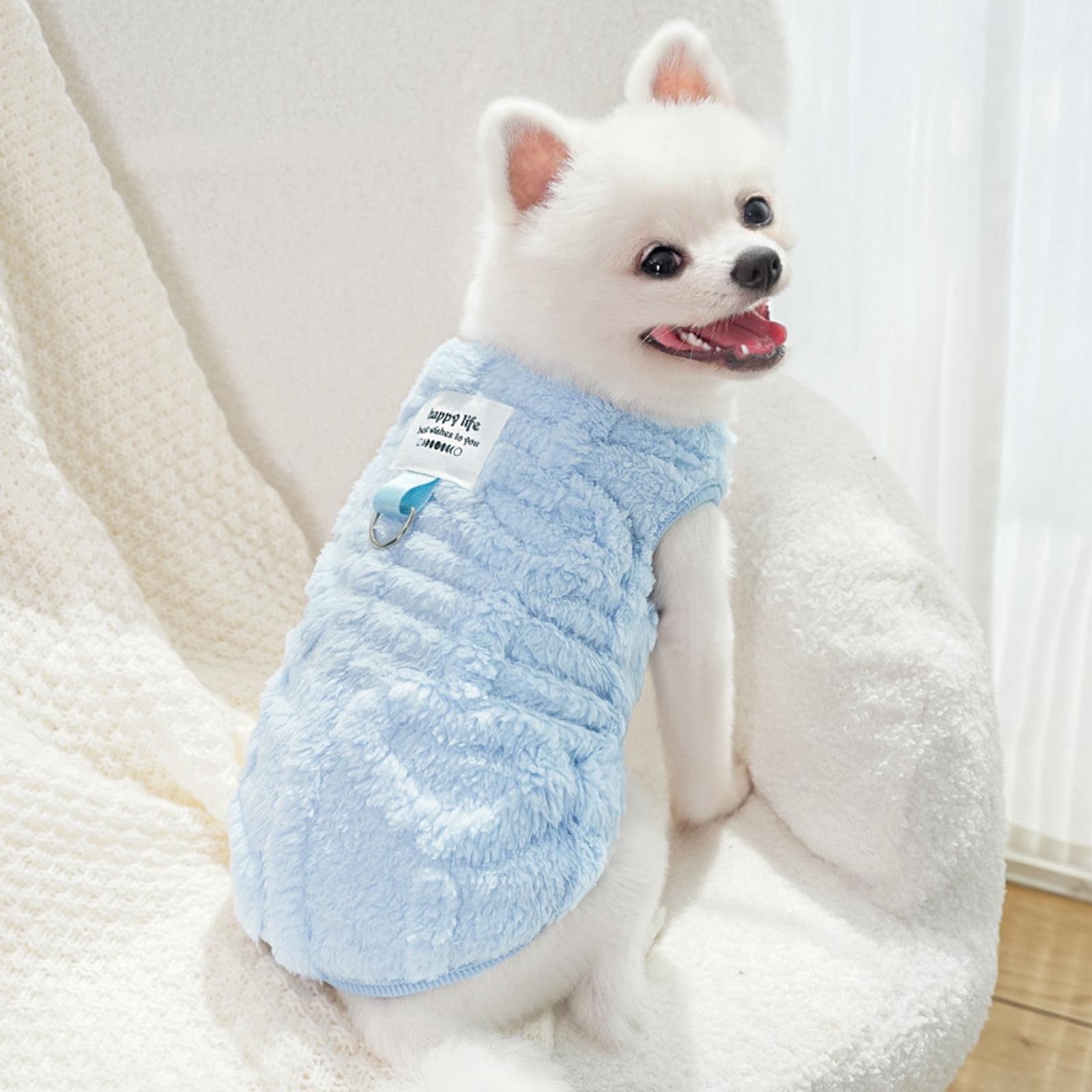 dgysar Plush Dog Clothes Soft Fleece Warm Pet Sweater Thickened Faux ...
