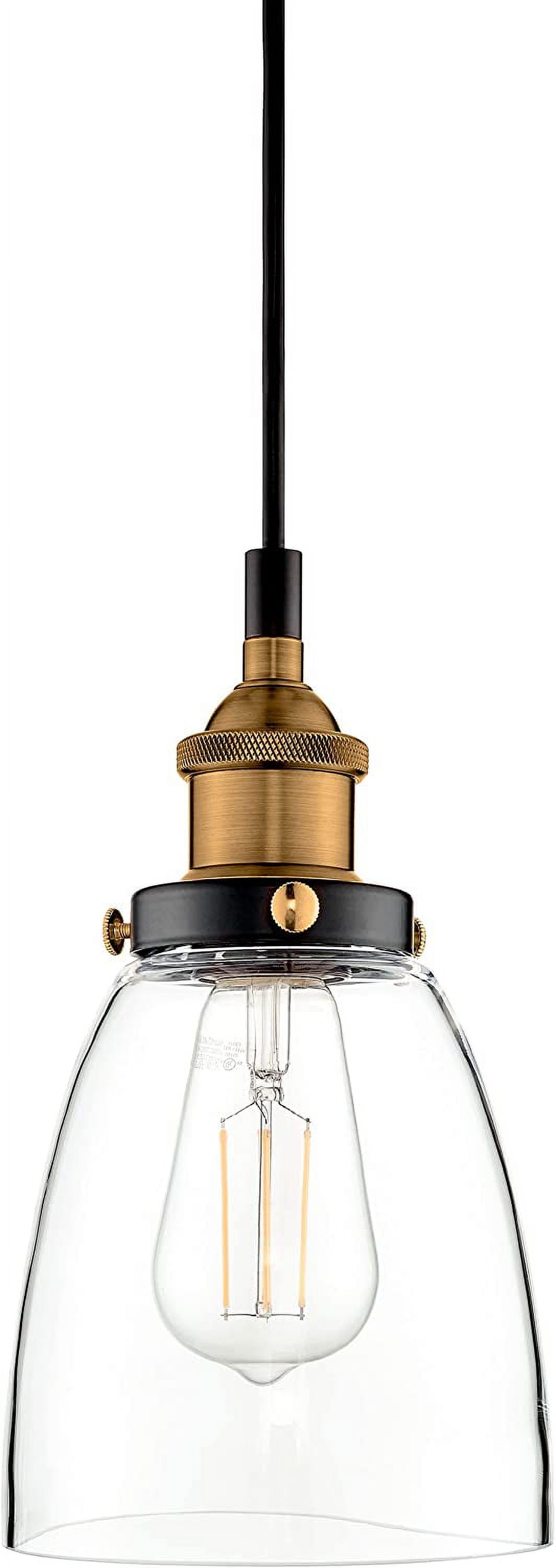 di Liara Fiorentino Large Glass Pendant Light Fixture Modern Farmhouse ...