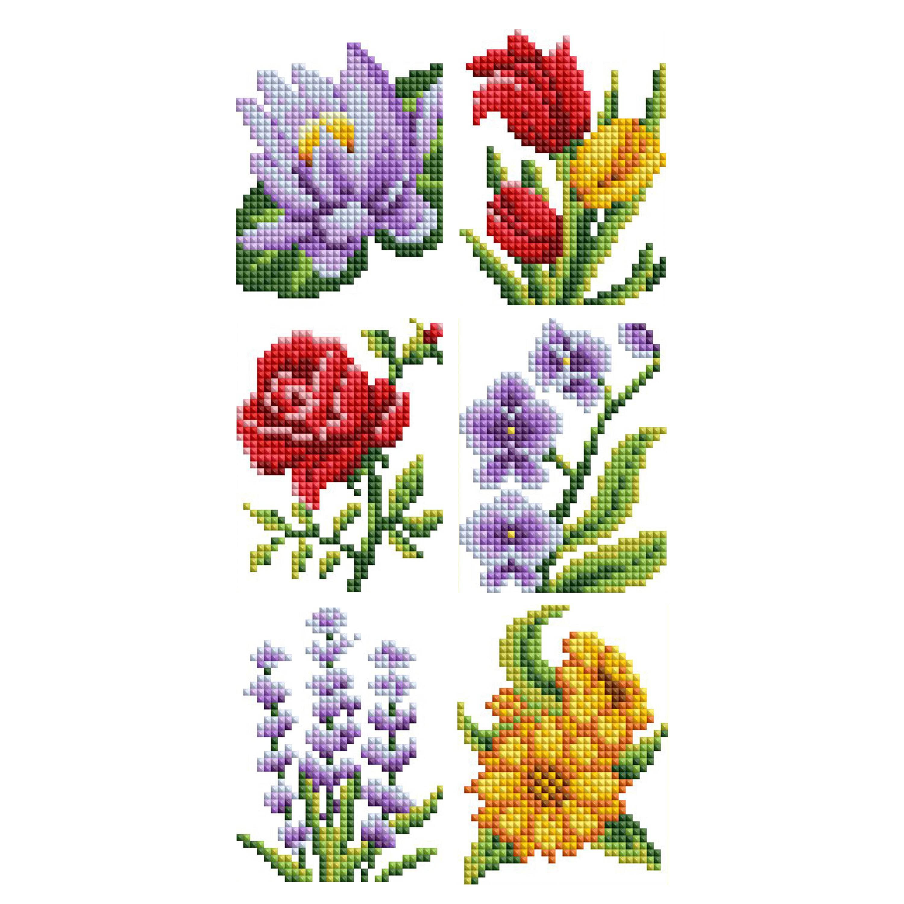 DIAMOND ART CLUB Mini Dazzles™ - Classic Flowers Diamond Painting Kit ...