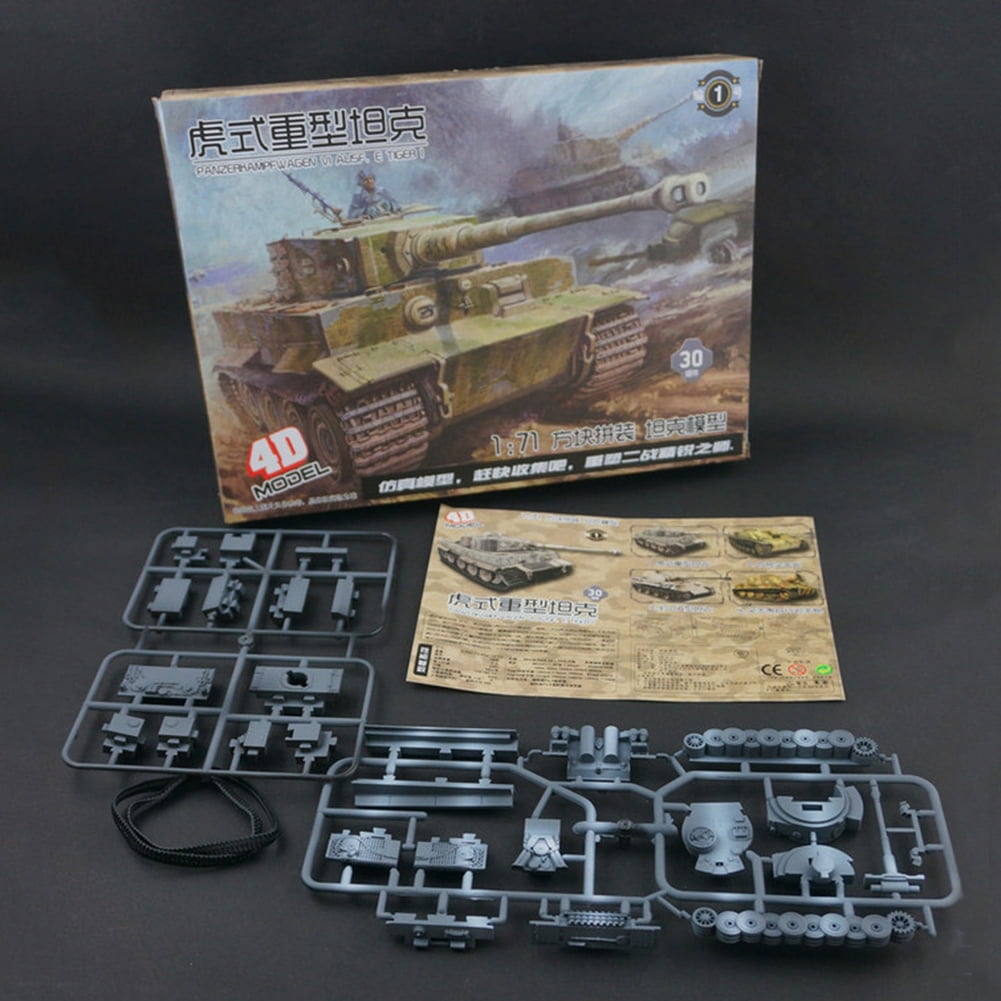 dianhelloya 1/72 German Tiger Panther Tank Model DIY Assemly Puzzles ...