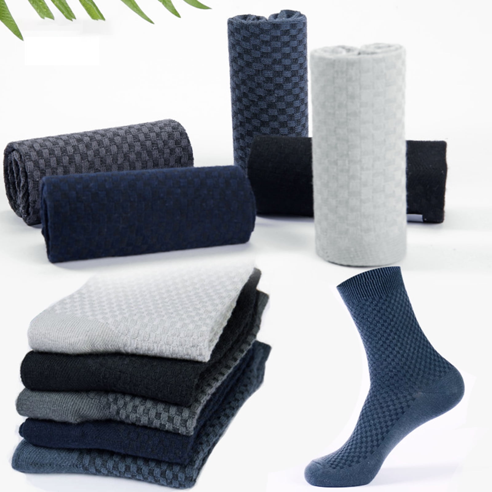 dianhelloya 1 Pair Men Medium Tube Socks Super Soft Elastic Breathable ...