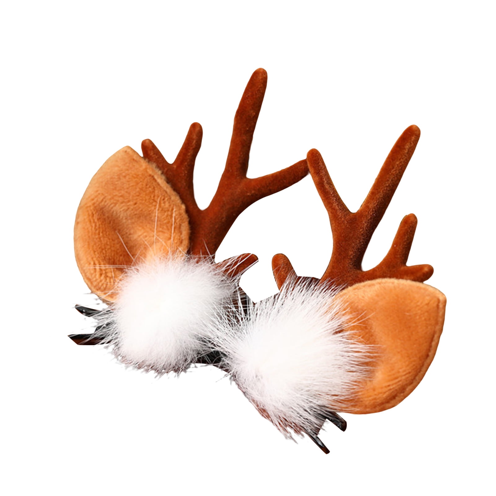 dianhelloya 1 Pair Of Christmas Reindeer Antler Hair Clips Girls ...